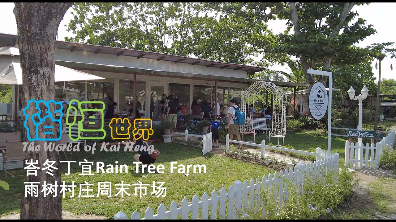 Rain Tree Farm, Permatang Tinggi Weekend Market & Cafe, 雨树村莊 ，峇冬丁宜周末市场 | 楷恒世界 - YouTube