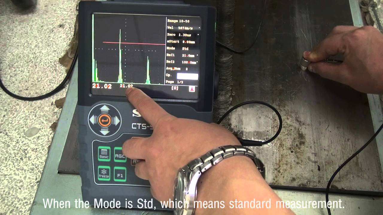 SIUI CTS-9009PLUS Flaw Detector Thickness Measurement - YouTube