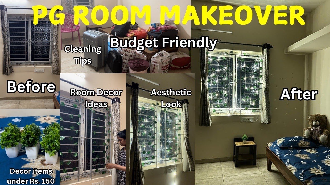 PG Room Makeover | Budget Friendly Room Makeover | Hostel Room Makeover ...