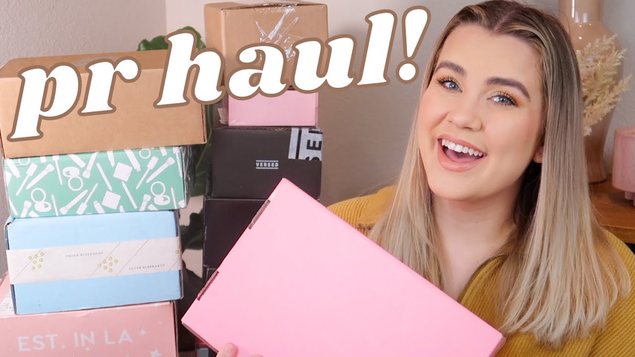 huge pr unboxing! *free makeup haul* 2023 - YouTube