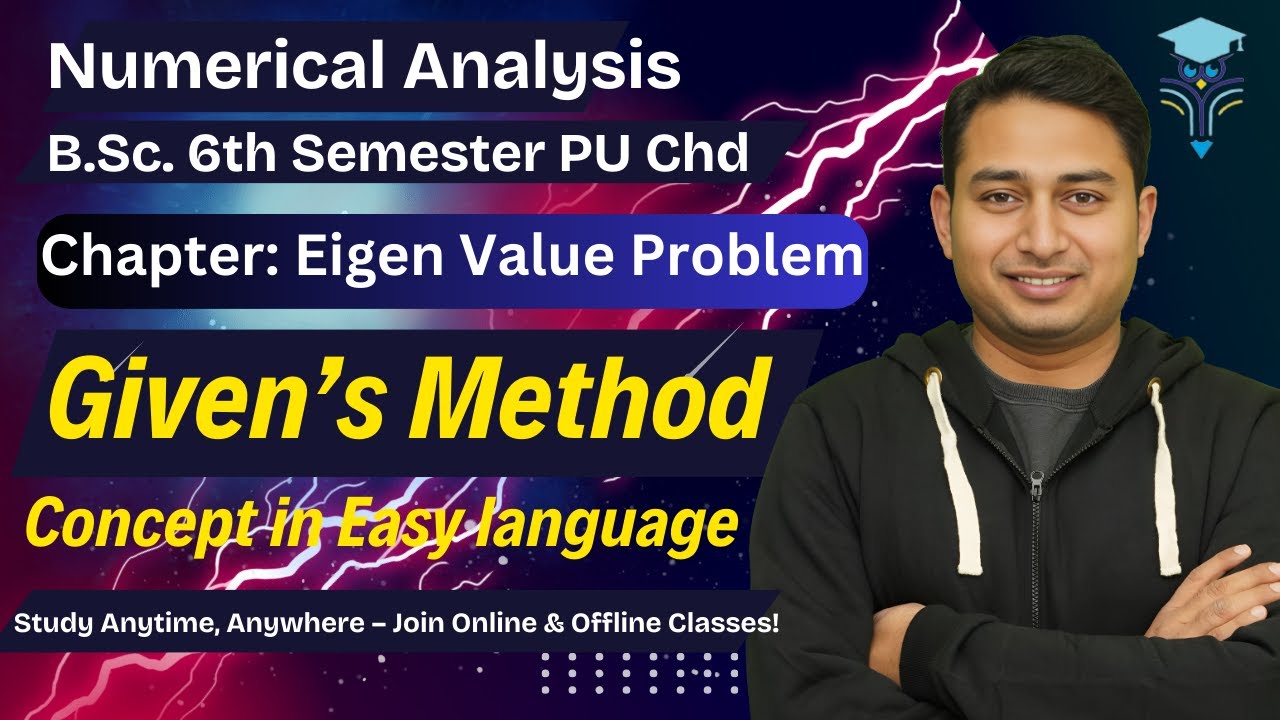 Given's Method Ques 2 PYQ || Eigen value Problem || Numerical Analysis ...