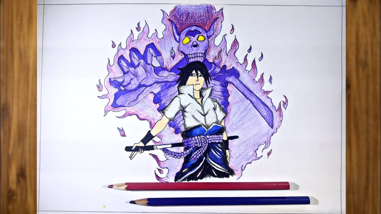 How to Draw Sasuke Uchiha With Susano (Anime drawing Time-lapse) - YouTube
