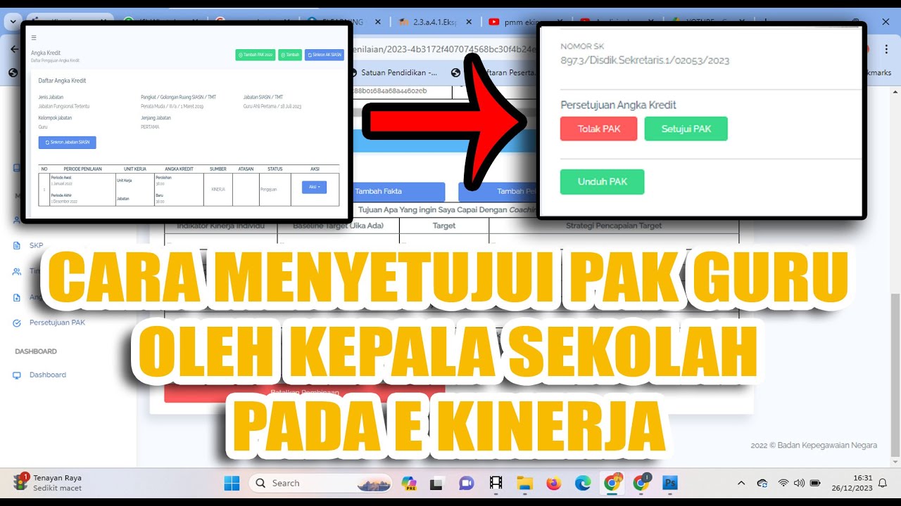 Cara Menyetujui Penetapan Angka Kredit (PAK) Guru oleh Kepala Sekolah ...