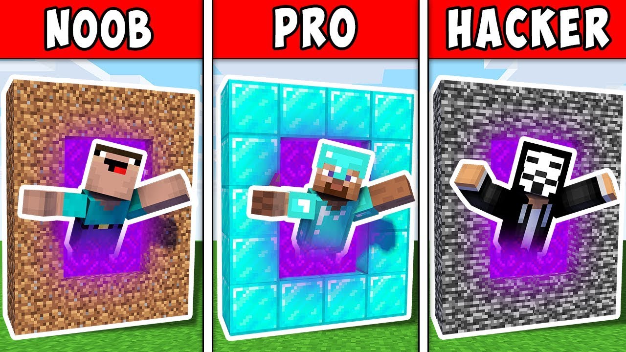 Minecraft NOOB vs PRO vs HACKER: EPIC PORTAL ADVENTURE - YouTube