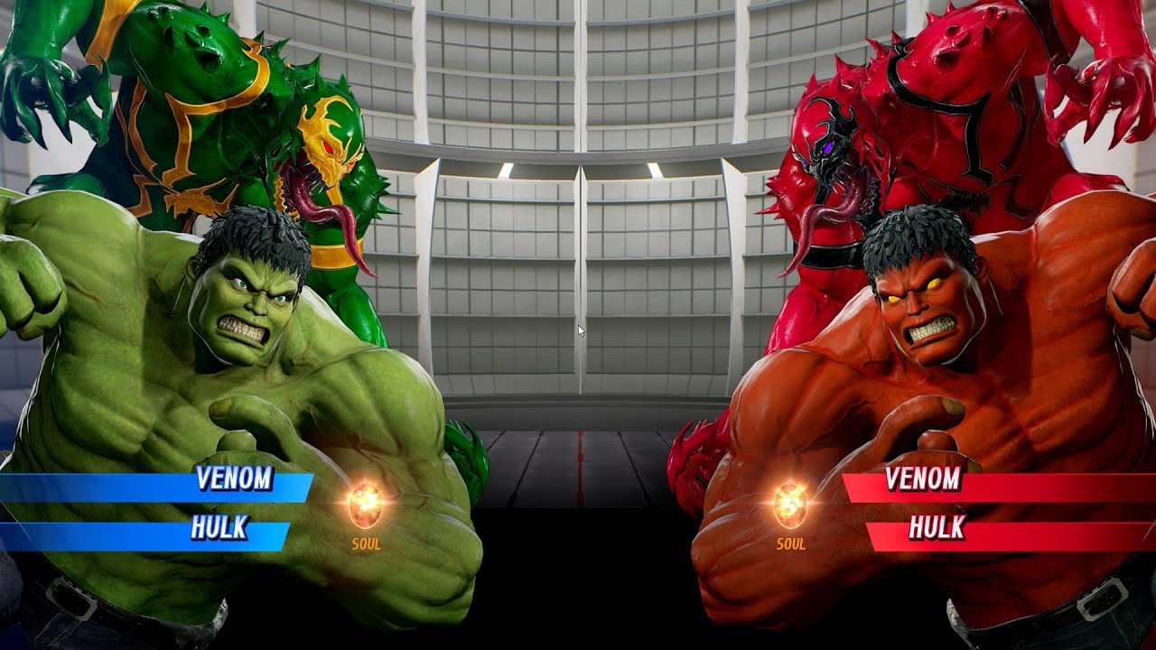 Red Venom & Red Hulk VS Green Venom & Hulk - Marvel vs Capcom Infinite ...