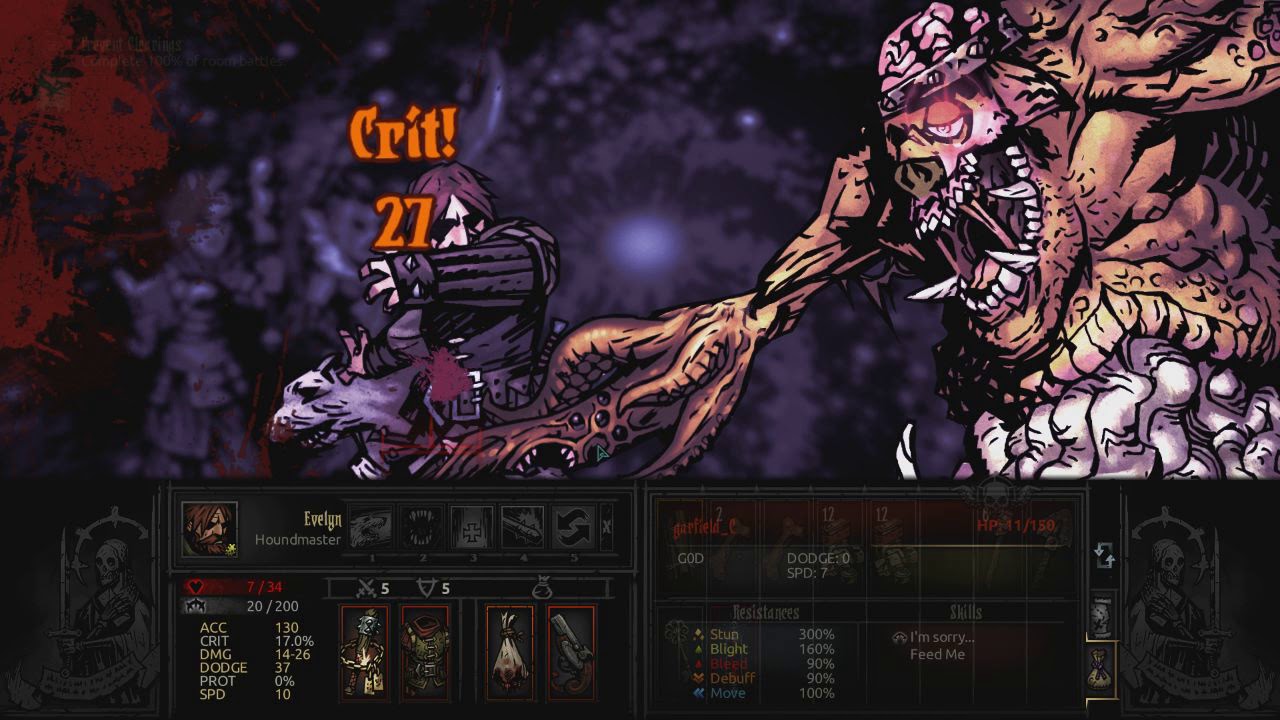 Garfield Boss Battle Darkest Dungeon Mod - YouTube