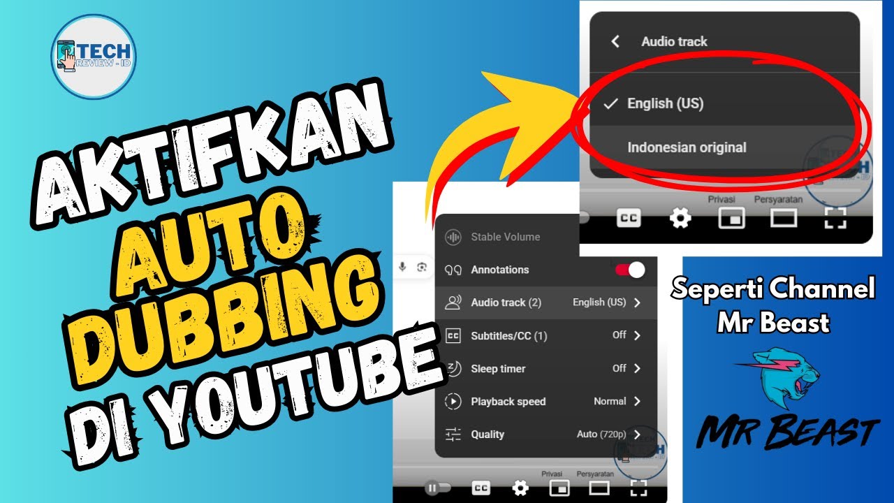 Cara Aktifkan Fitur Auto Dubbing Di Youtube - YouTube