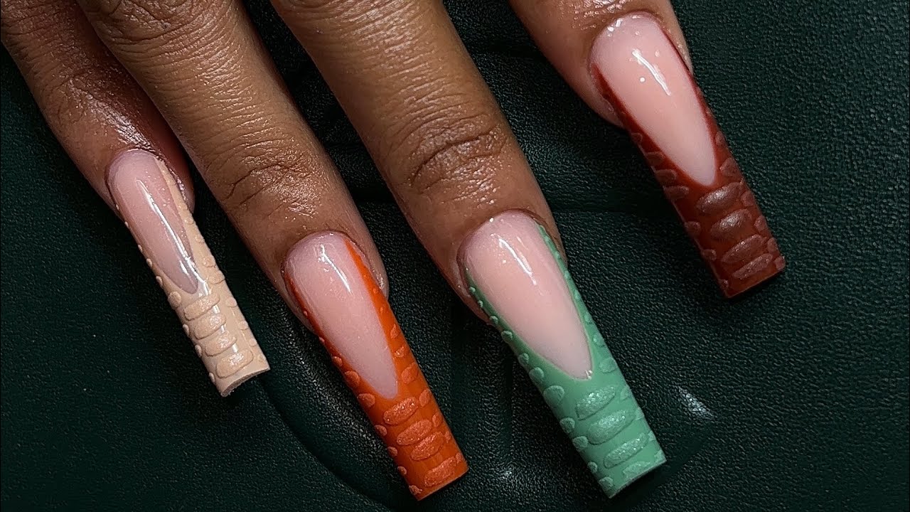 Fall Croc French Nails 🍂🍁🍃 | Croc French | Fall Nails | Watch Me Work ...