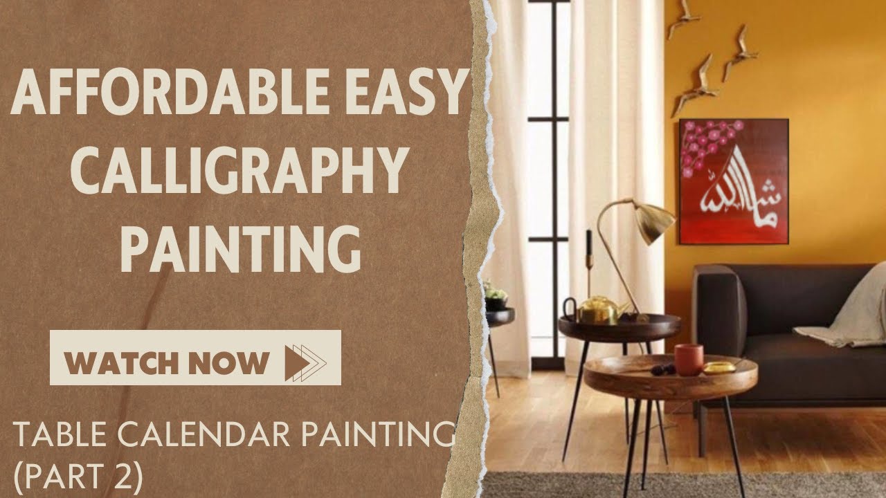 ⭐Affordable easy calligraphy painting I Table calendar painting(part-2 ...