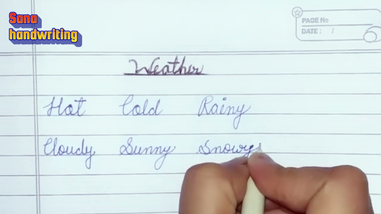 How to write "weather " names in cursive writing | cursive handwriting ...