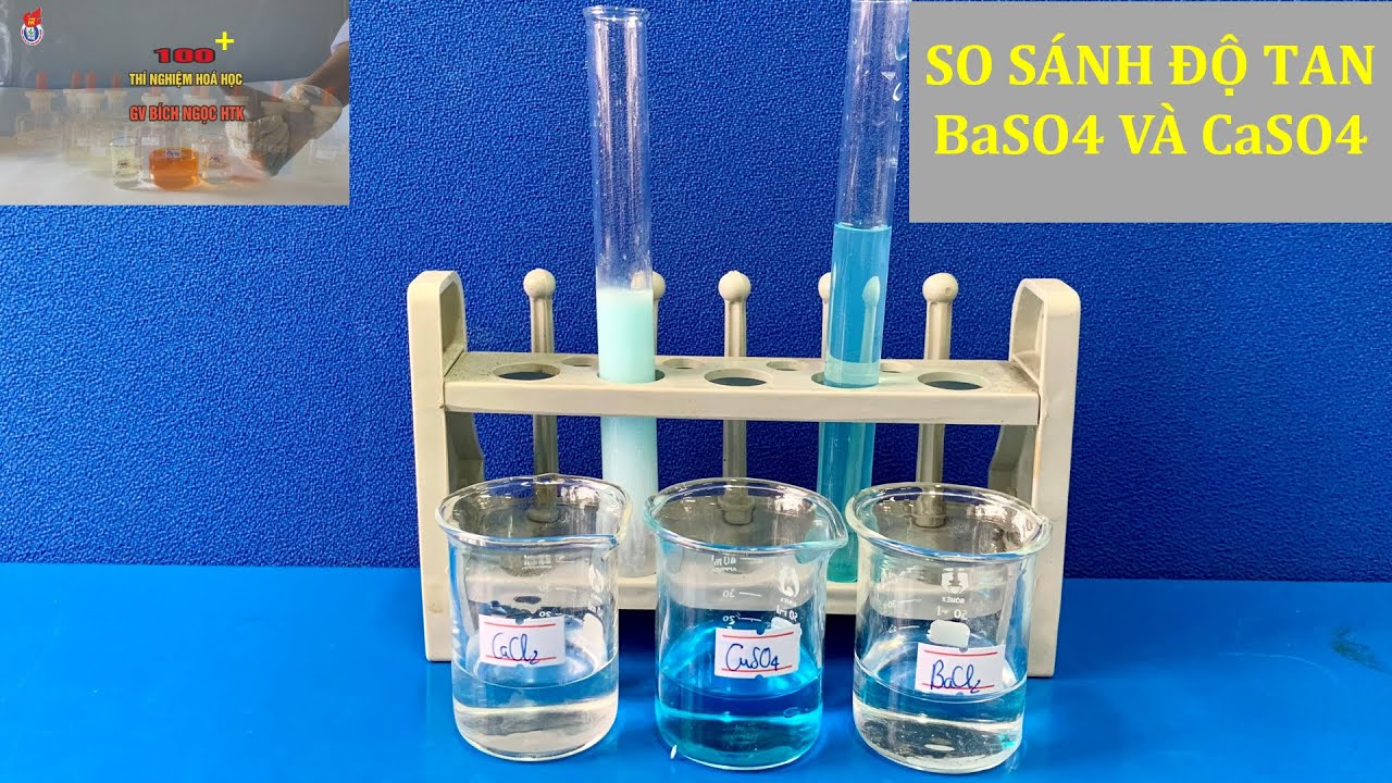 SO SÁNH ĐỘ TAN GIỮA CALCIUM SULFATE VÀ BARIUM SUNFATE #hoacobichngoc # ...