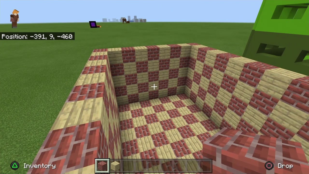 Checkered Minecraft building - YouTube