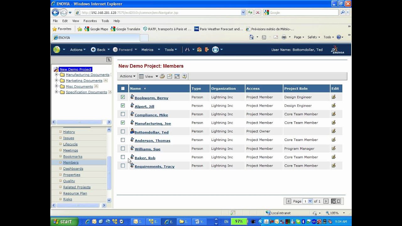 Enovia V6 Program Management Step 2 - Create Project - YouTube
