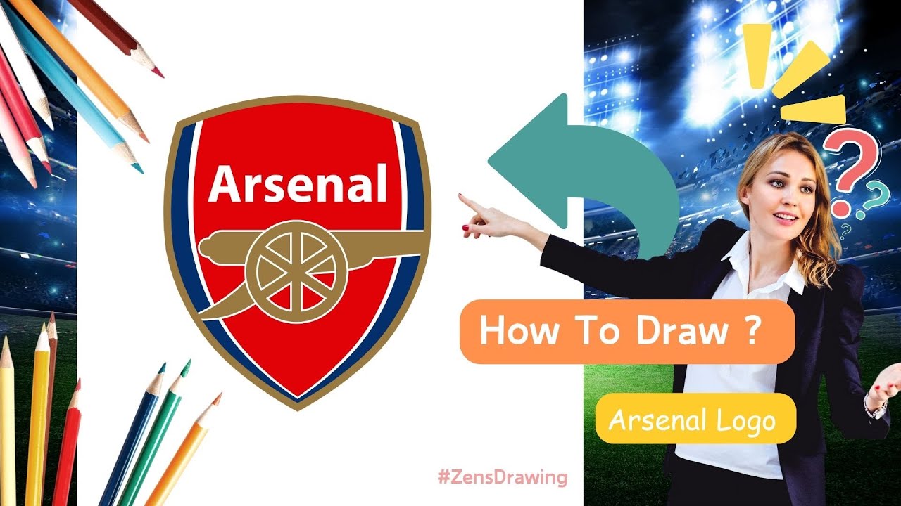 How to Draw the Arsenal Football Club Logo #football #arsenal # ...