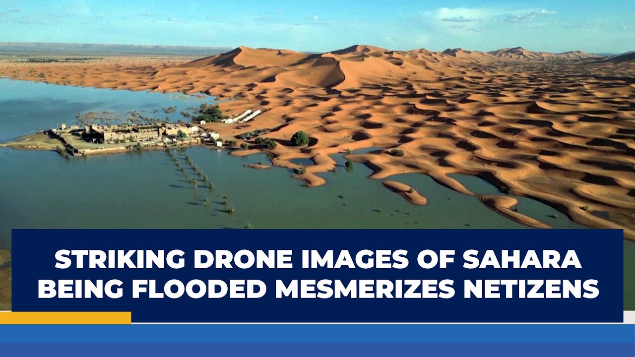 STRIKING DRONE IMAGES OF SAHARA BEING FLOODED MESMERIZES NETIZENS | SG ...