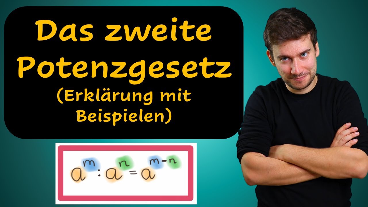 Das zweite Potenzgesetz (Erklärung mit Beispielen) - YouTube