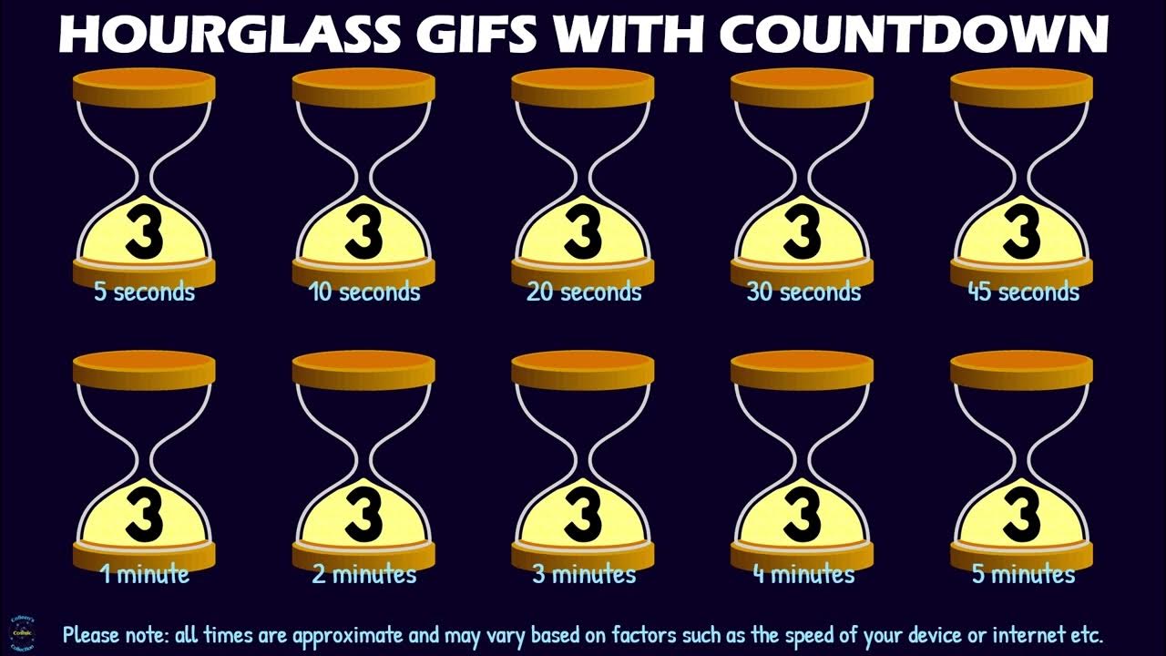 Hourglass Timer GIFs with Countdown - Animated GIFs Clipart – Yellow ...