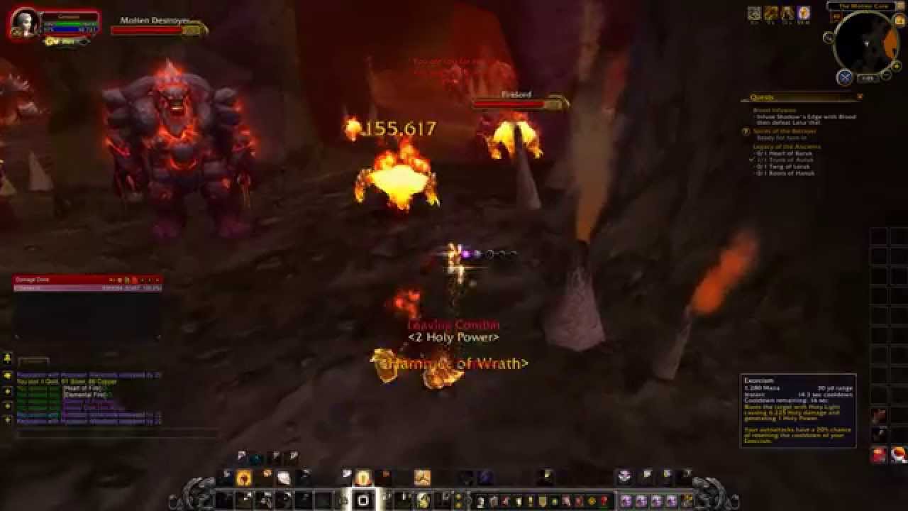 Molten Core lvl 100 paladin - YouTube