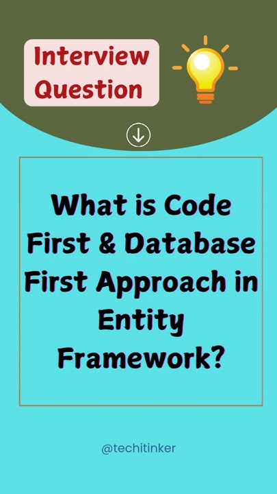 #13 What is code first & database first approach in the Entity framework? #shorts #shortvideo ...