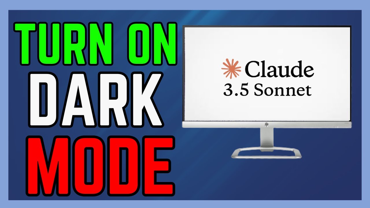 How To Turn On The Dark Mode In Claude 3.5 - (Easy Guide!) - YouTube