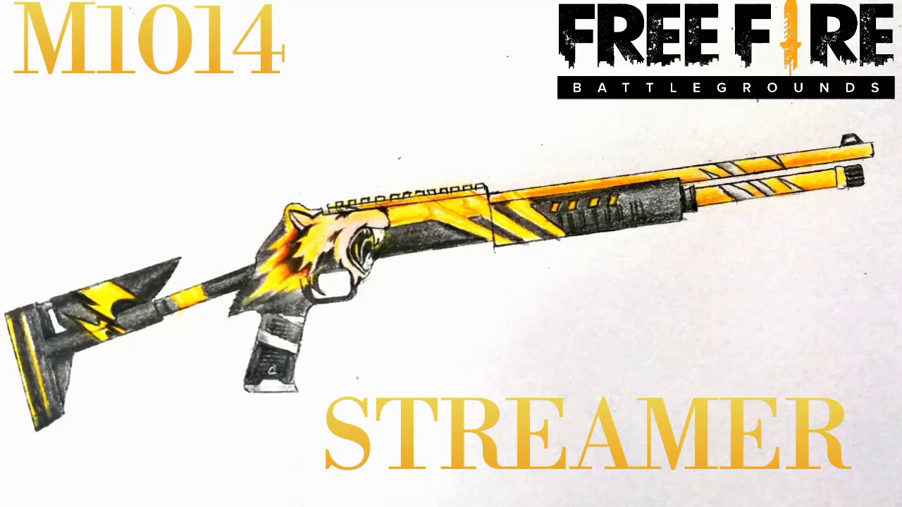 How to draw Streamer M1014 || Vẽ M1014 Streamer || Garena Free Fire ...
