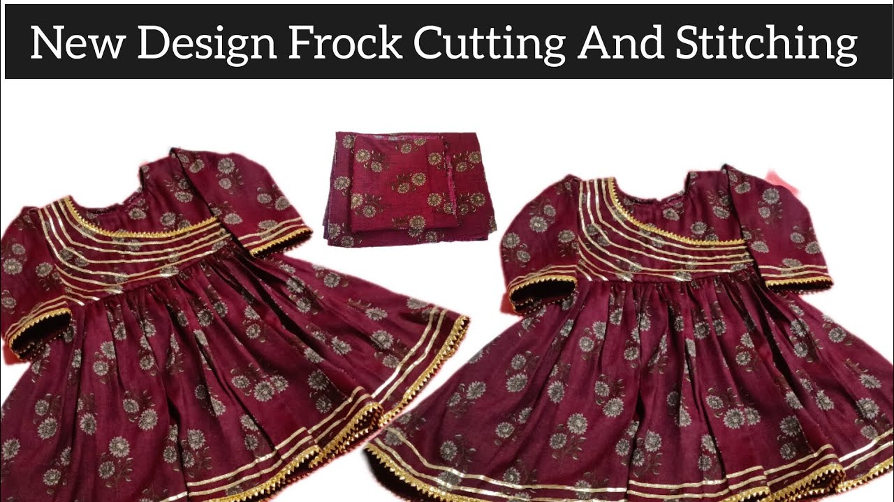 Gota Patti Frock Cutting And Stitching/4 Year Baby Girl Frock/Beautiful ...