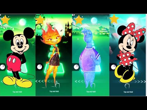 ️ Mickey Mouse vs Elemental vs Minnie Mouse in Tiles Hop ️ - YouTube