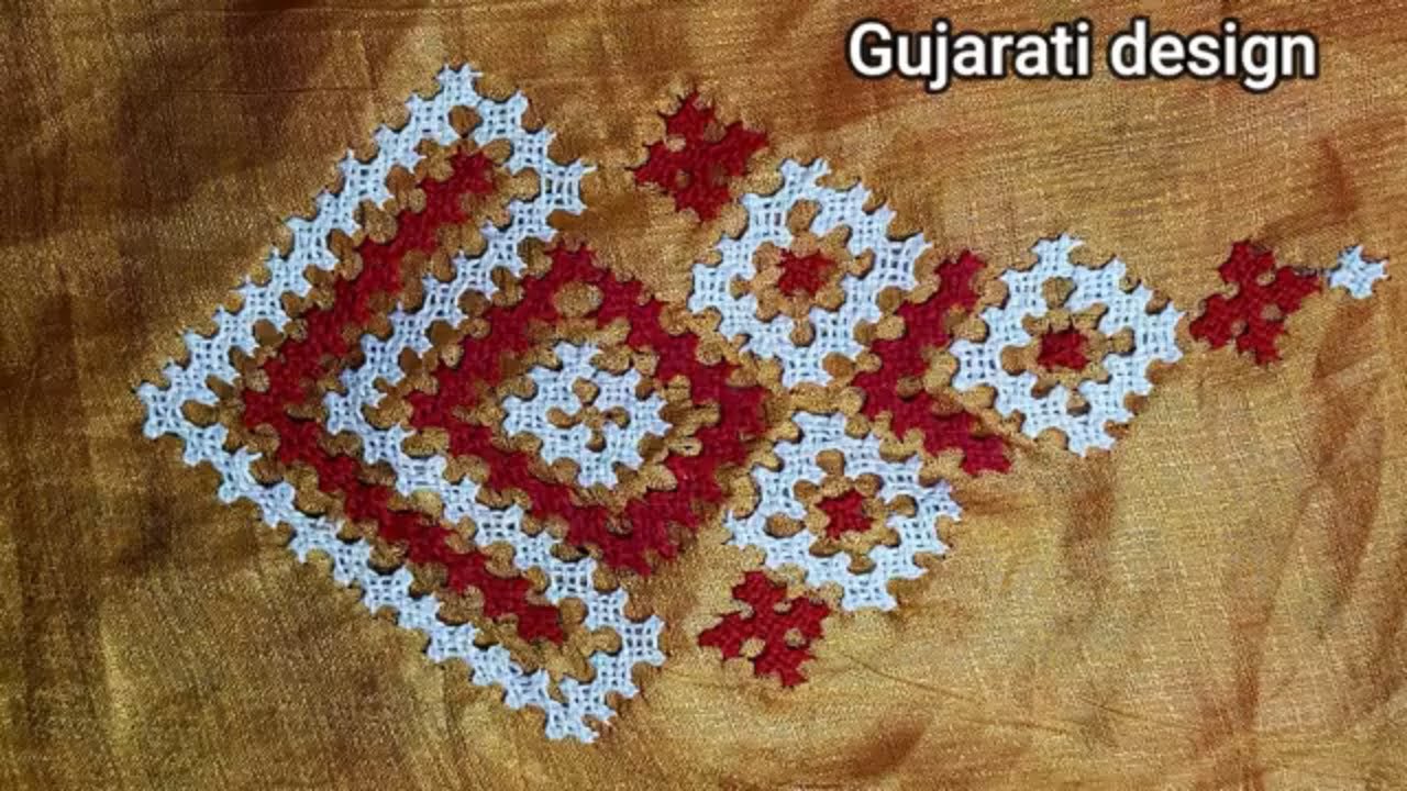 Small gujarati stitch all over embroidery design for beginners | hand ...