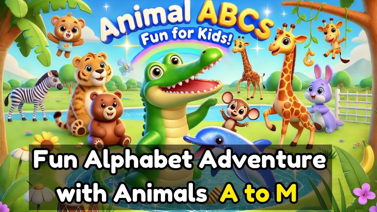 Animal ABCs Song 🎵 | Fun Alphabet Adventure with Animals A to M 🦁 ...