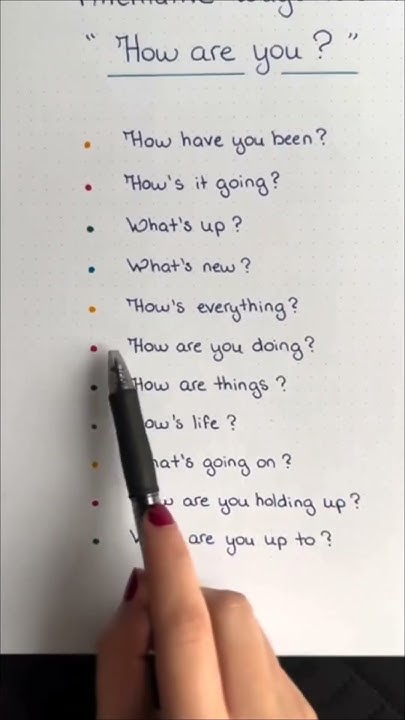 Alternative ways to ask "how are you"#learningenglish#grammar #english ...