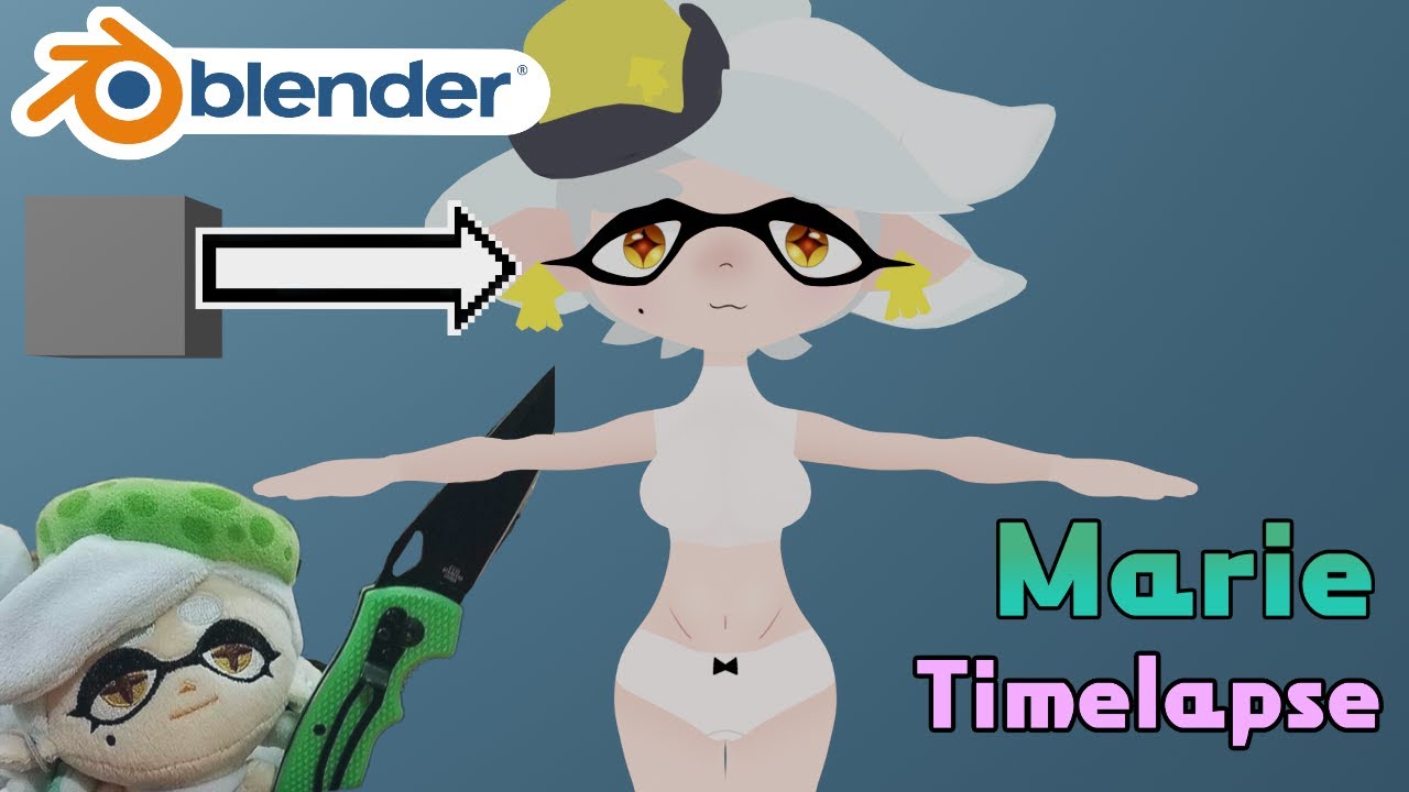 Marie - Splatoon - Blender Timelapse - YouTube