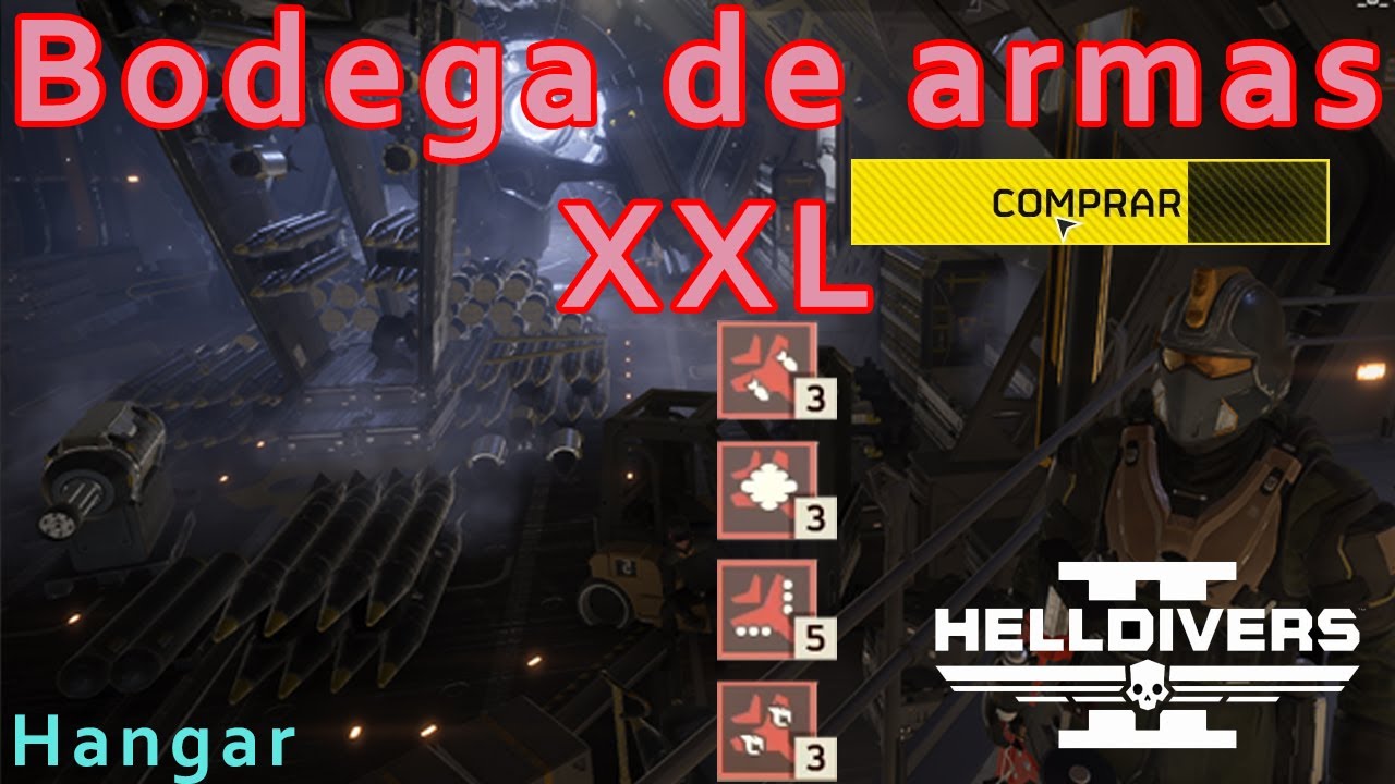 Helldivers 2 Bodega de armas XXL, 4ª mejora del Hangar - YouTube