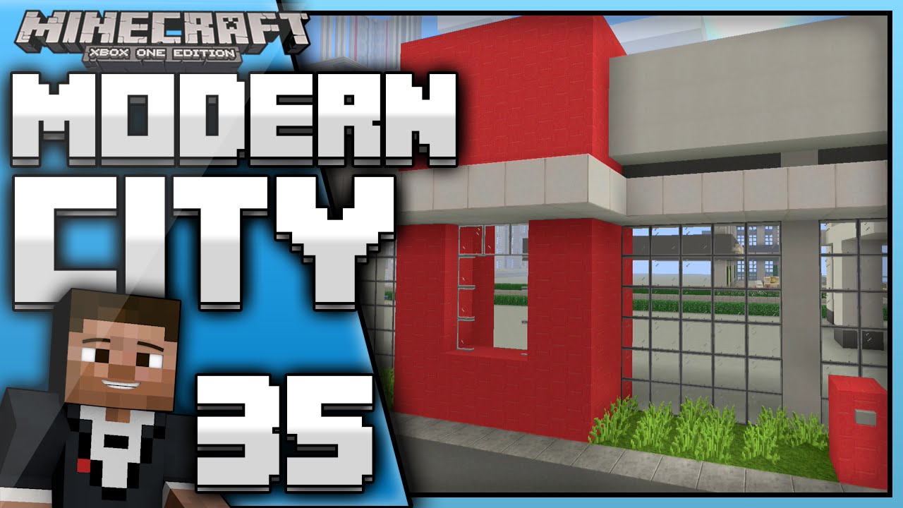 Minecraft Xbox One : Building a Modern City(EP.35) - Modern KFC Drive ...