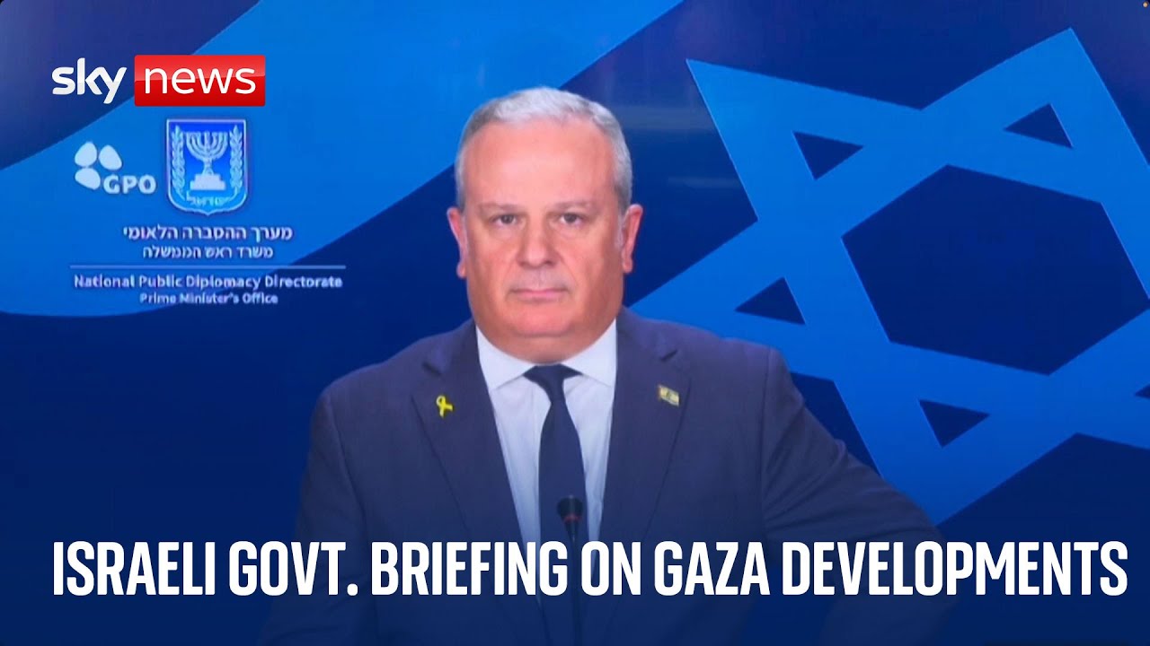 Israeli government spokesperson David Mencer gives briefing on current ...