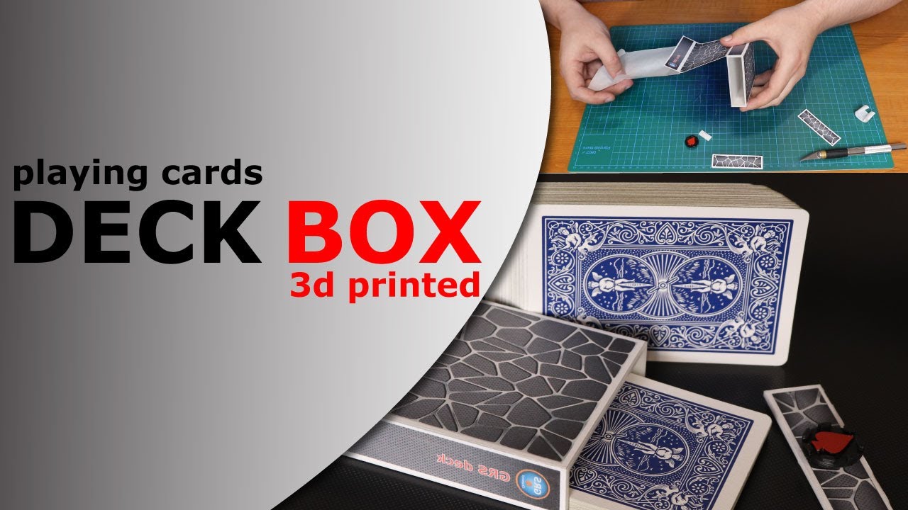 Making a box for playing cards - 3d printed - YouTube