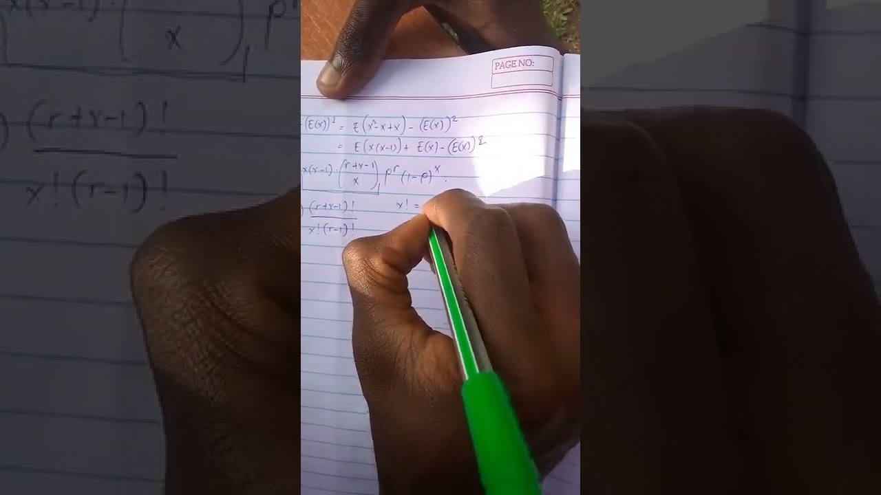 Mean and variance of a negative binomial distribution - YouTube