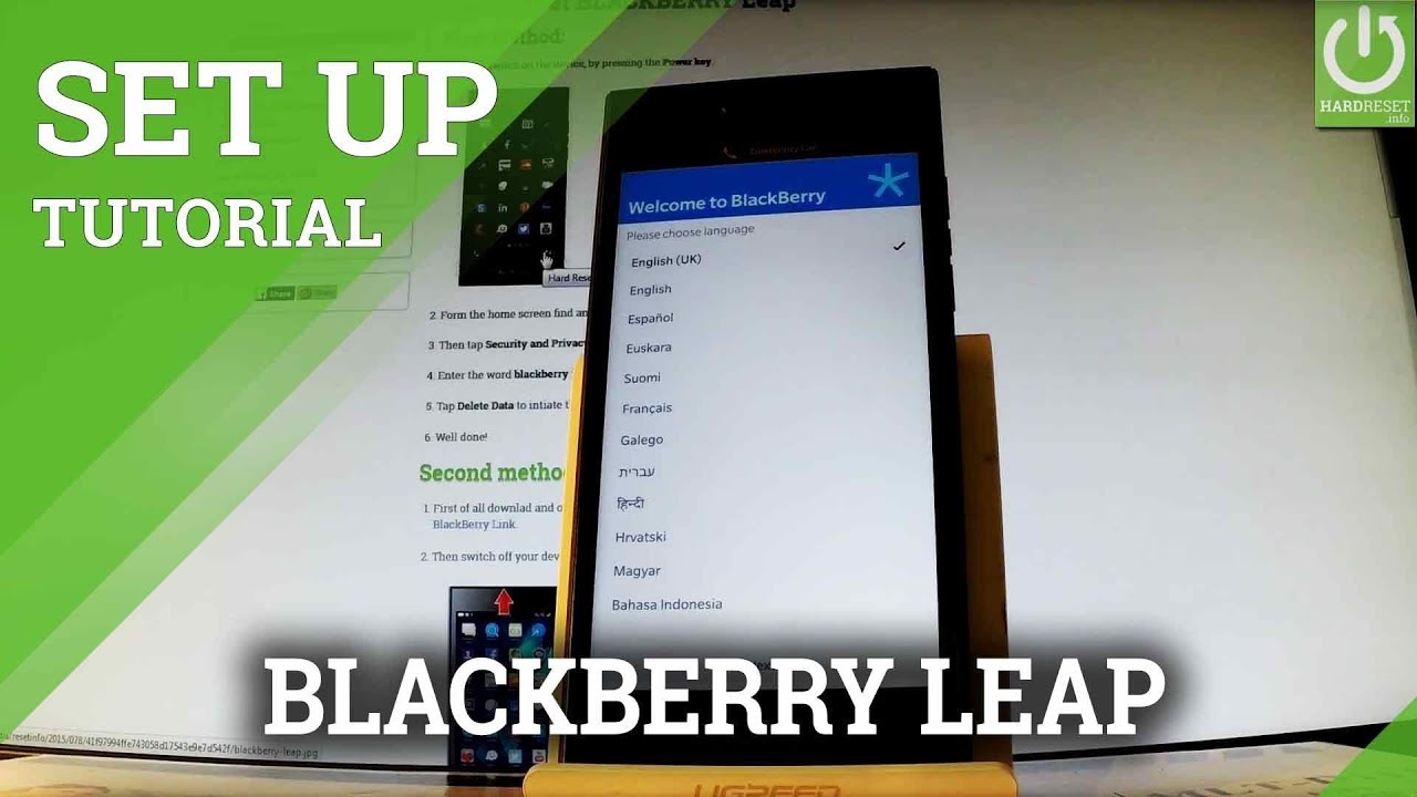 First Set Up in BLACKBERRY Leap - Beginner's Guide / Activation - YouTube
