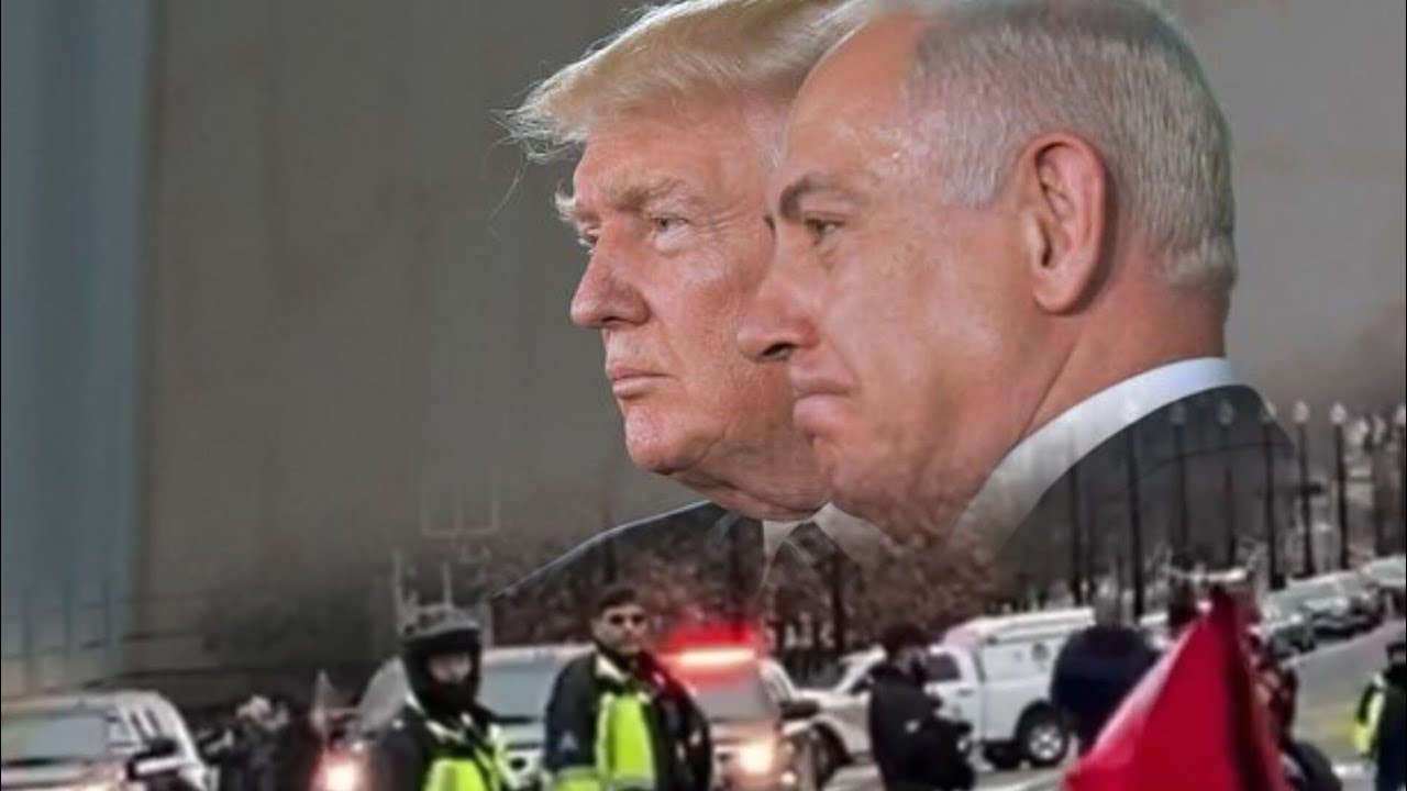 Netanyahu's motorcade egged near the White House. - YouTube