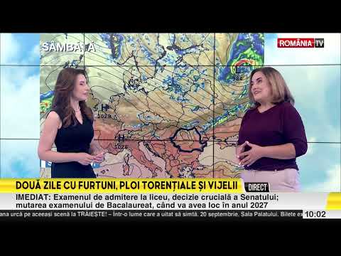 Alertă ANM, vremea se schimbă brusc în următoarele ore. Ploi torențiale, vijelii și grindină