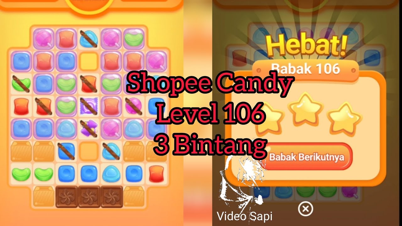 Shopee Candy Level 106, Bintang 3 - YouTube