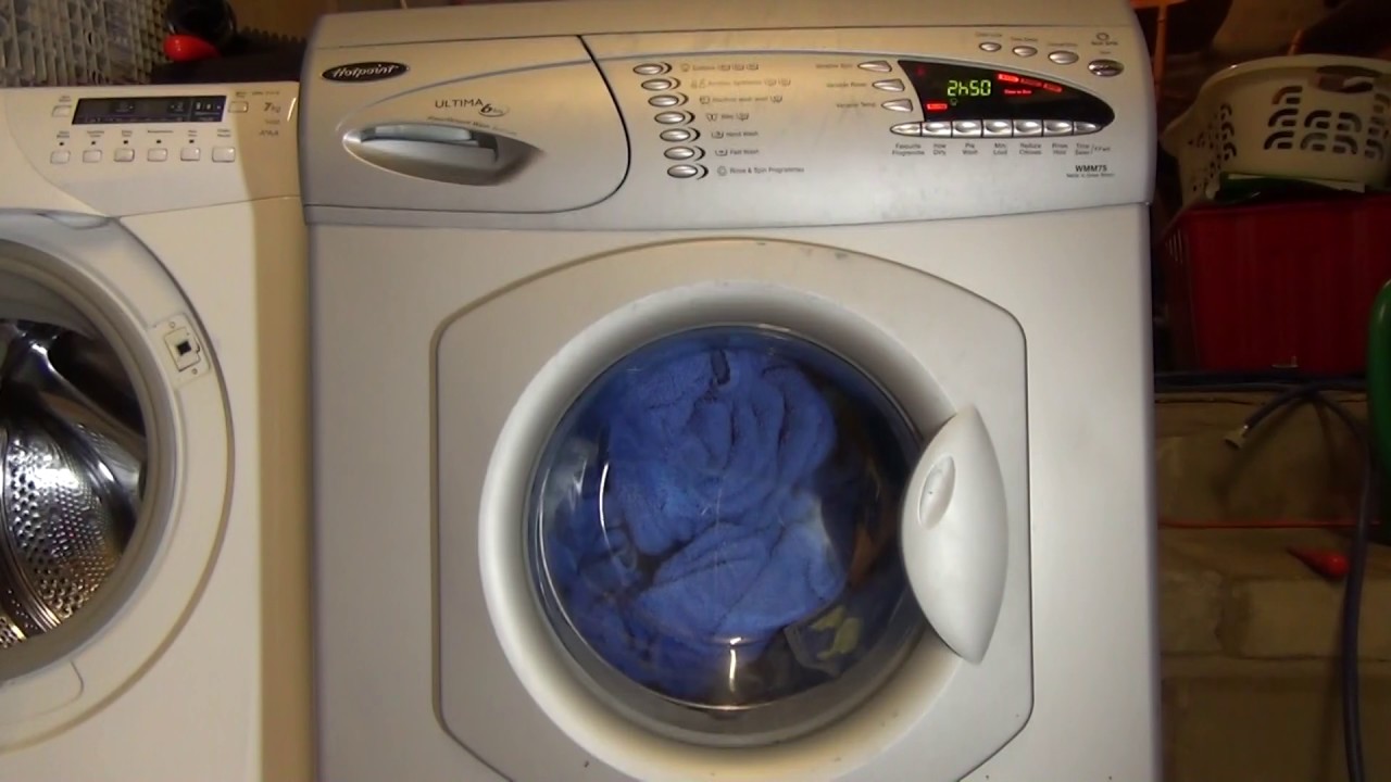 Hotpoint Ultima WMM75 : Colourfast cotton standard 60'c (Full cycle ...