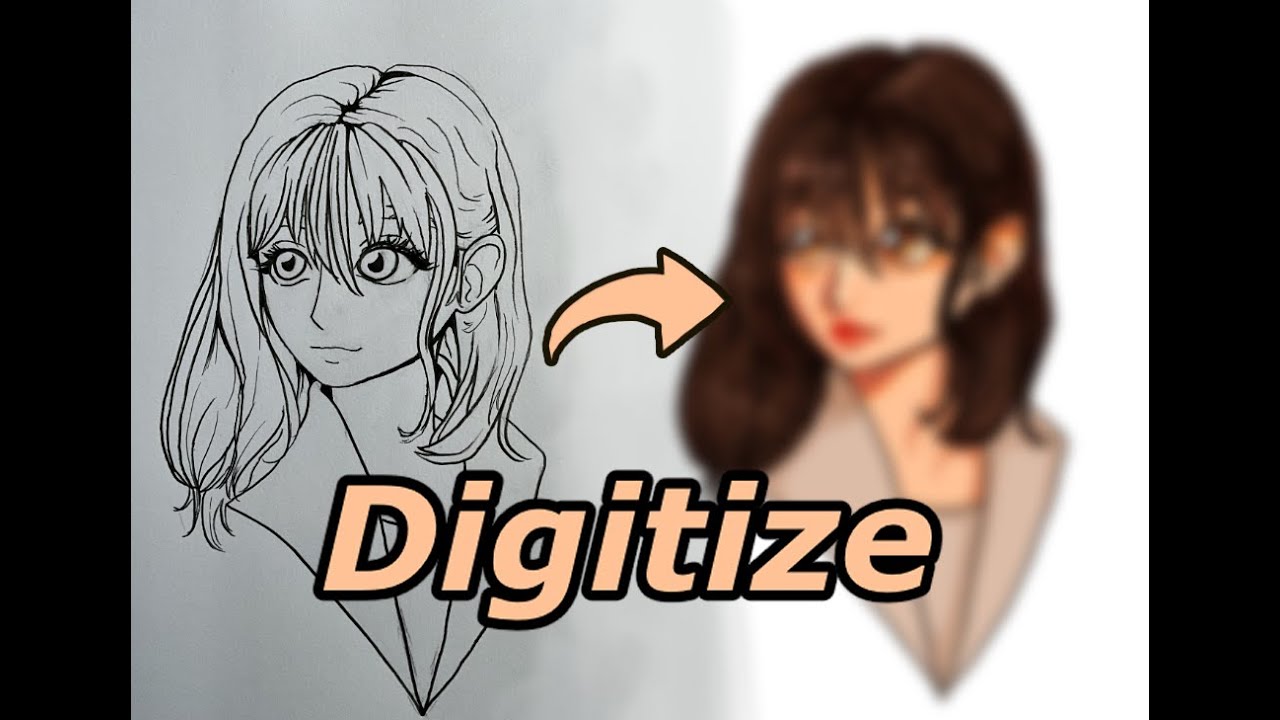 How to digitize your traditional art quick and easy tutorial - YouTube