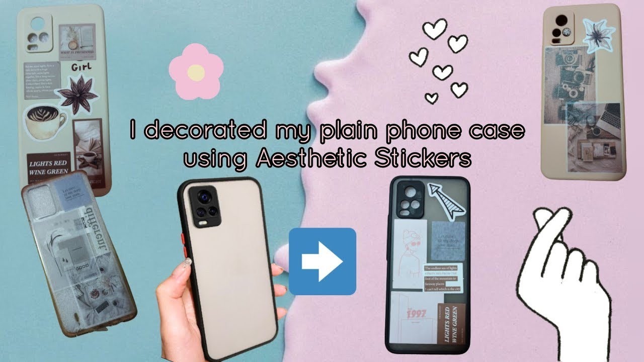 DIY AESTHETIC PHONE CASE 🌸📱 Aesthetic Stickers (Part 2) - YouTube