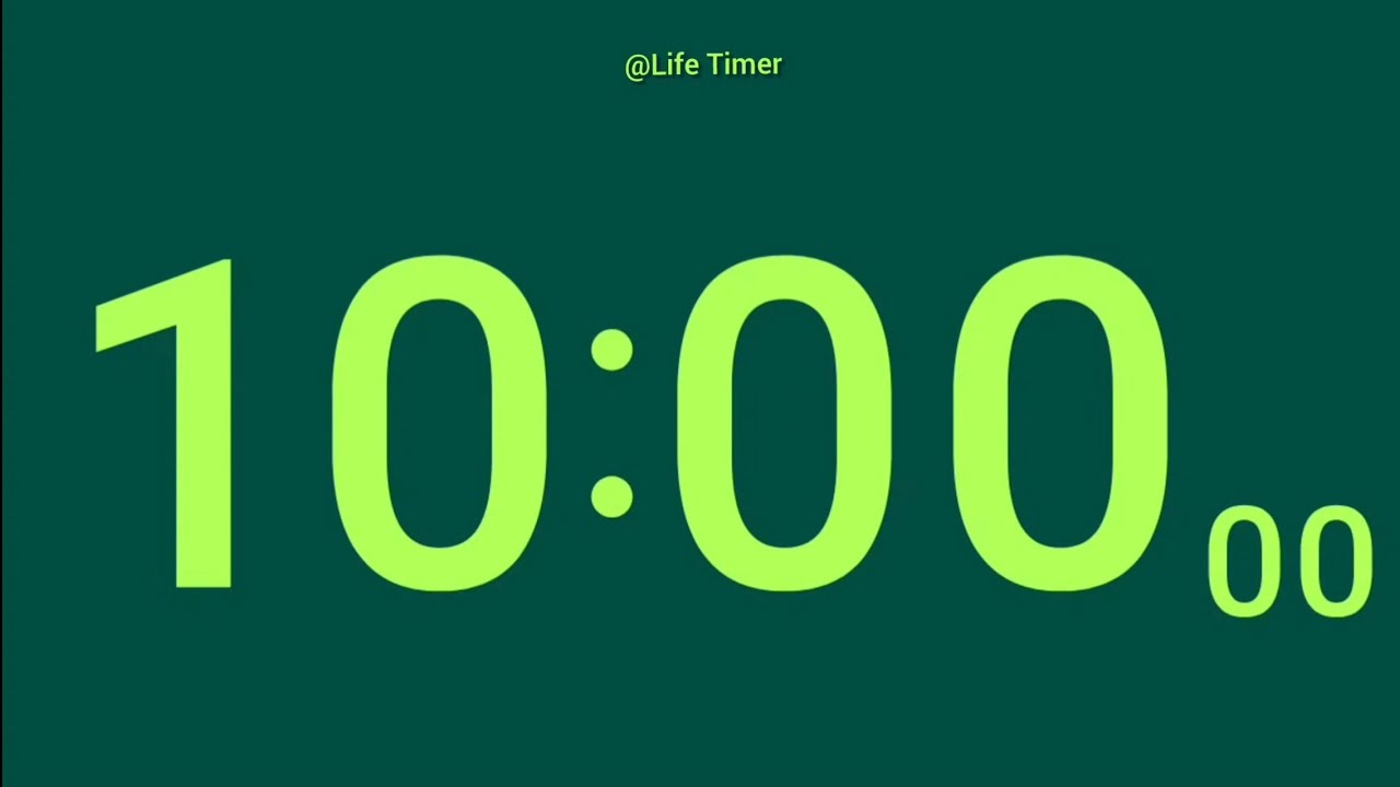 10 Minutes Countdown with Milliseconds ⏱️ | Ultra Fast Timer 🔔 - YouTube