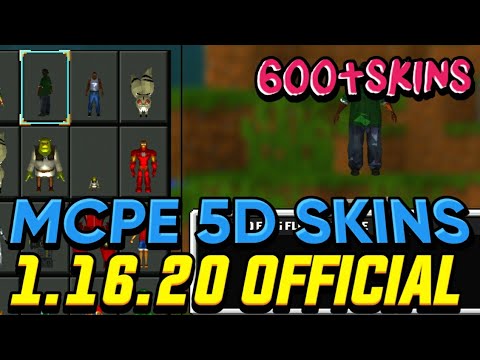 [NEW] MCPE 5D/4D SKINS FOR 1.16.20 (WITH XBOX LIVE) 600+SKINS - YouTube
