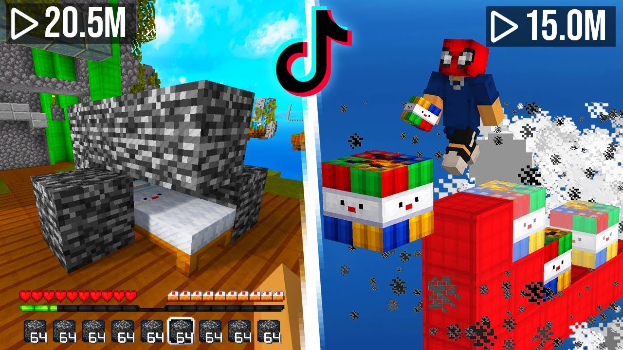 Hice Los Tiktoks Más Virales De Minecraft En Bedwars Youtube