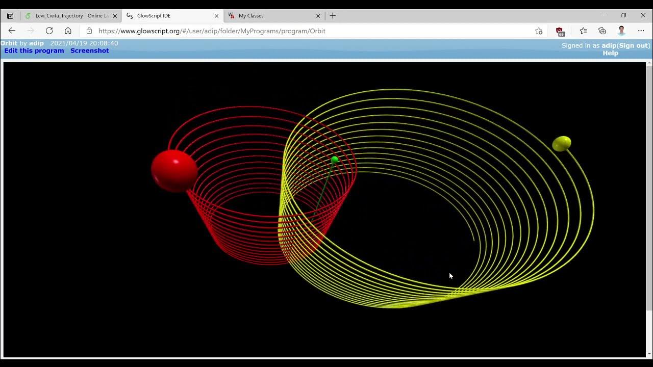 Binary Star System Using VPython - YouTube