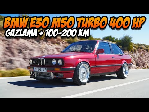 BMW E30 M50 Turbo 400 HP ile Gazladık / 100-200 KM Hızlanması / Tünel Gazlama / Modifiye Listesi