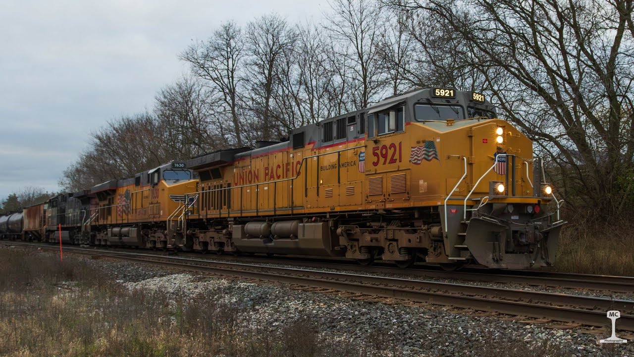 Trio Of Union Pacific With Sourthern Pacfic In Third - YouTube