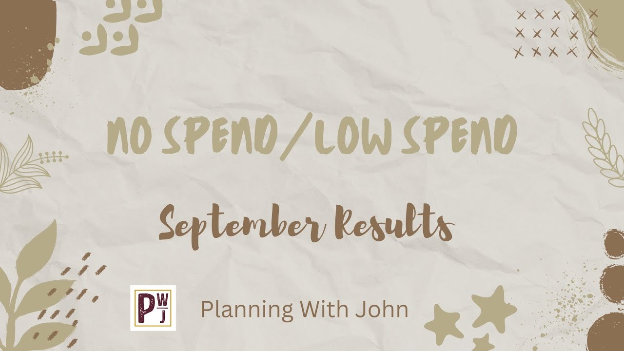 No Spend/Low Spend September Results - YouTube